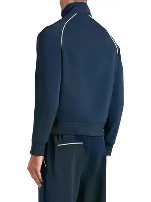 Manière De Voir Signature Piped Track Jacket Dark Navy - Blue