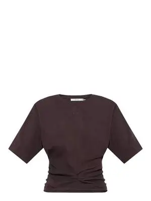 GESTUZ Gzbetty Twist-detail T-shirt - Purple