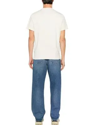 Moncler Logo-embroidered T-shirt Neutrals