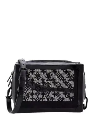 LOUIS VUITTON Soft Trunk Bag Monogram See Through Mesh Crossbody Bag - Black