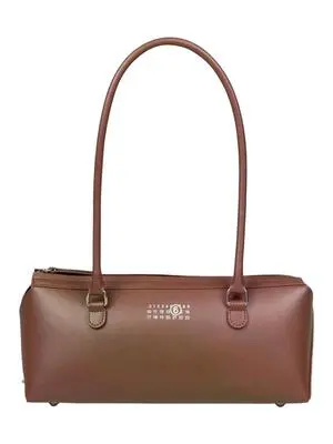 MAISON MARGIELA Small Bauletto Logo-print Leather Shoulder Bag - Brown