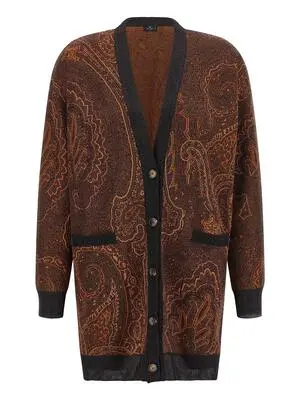 Etro Cardigan Paisley - Brown