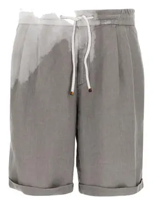 Brunello Cucinelli Linen Bermuda Shorts - Gray