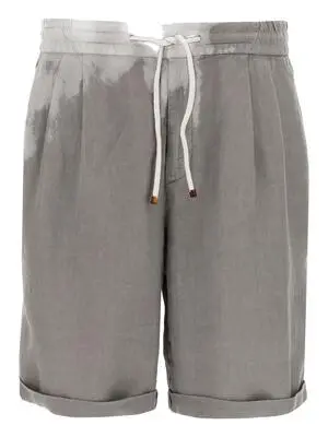 Brunello Cucinelli Linen Bermuda Shorts - Gray