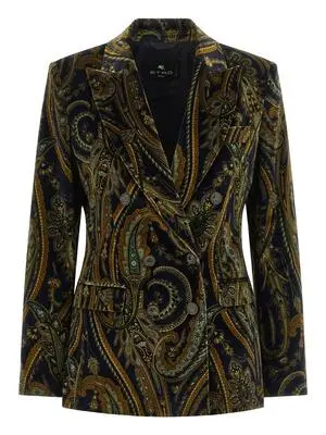 Etro Double-breasted Blazer - Blue