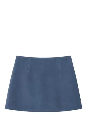 ZUT The Jackie Suede Mini Skirt - Blue