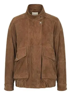 CHAROUX Tunnel Aviator Suede Jacket - Tan