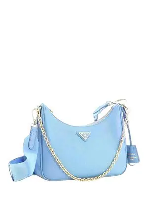 Prada Re-edition 2005 Shoulder Bag Saffiano Leather Small Crossbody Bag - Blue