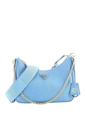 Prada Re-edition 2005 Shoulder Bag Saffiano Leather Small Crossbody Bag - Blue