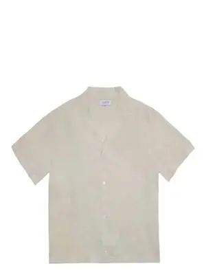 JASPER GARVIDA Cliffside Short-sleeve Shirt - Neutrals