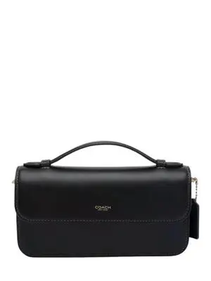 COACH Elora Logo-print Leather Shoulder Bag - Black