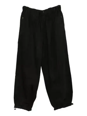 ENTIRE STUDIOS Elasticated Drawstring-hem Trousers - Black
