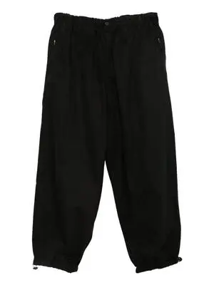 ENTIRE STUDIOS Elasticated Drawstring-hem Trousers - Black