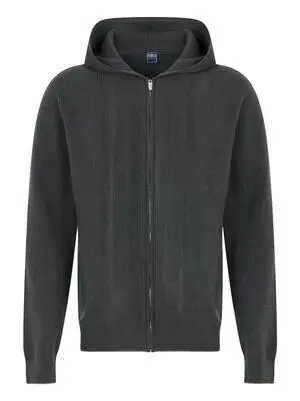 FEDELI Zip-up Hooded Cardigan