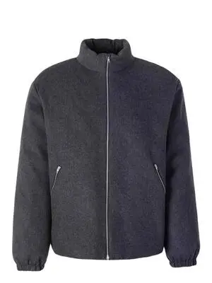 JIL SANDER High-neck Zip-up Jacket - Grey