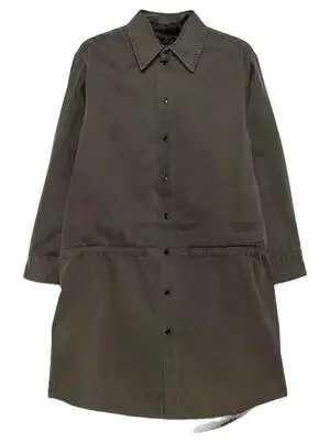 MAISON MARGIELA Drawstring-waist Shirt Mini Dress - Brown