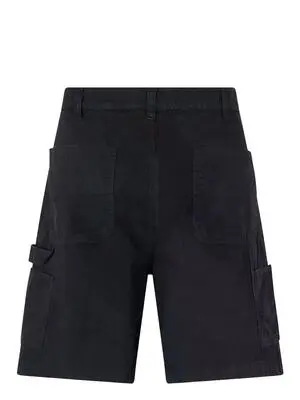 Moschino Logo-embroidered Cargo Shorts - Black