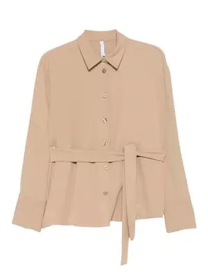 Imperial Belted Button-down Shirt - Neutrals