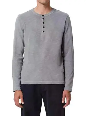 Citizens Of Humanity Classic Henley Long-sleeve T-shirt - Grey