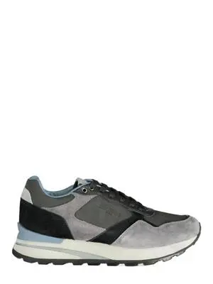BLAUER. Suede Panelled Sneakers - Grey