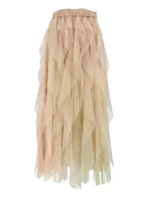ERMANNO SCERVINO Ruffled-tulle Asymmetric Skirt