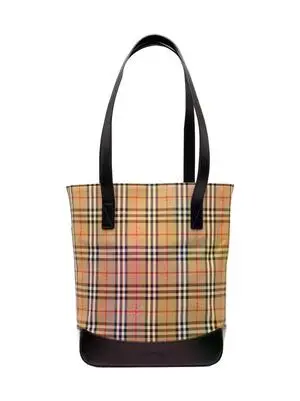 Burberry 2000-2007 Haymarket Check Canvas Tote Bag - Neutrals