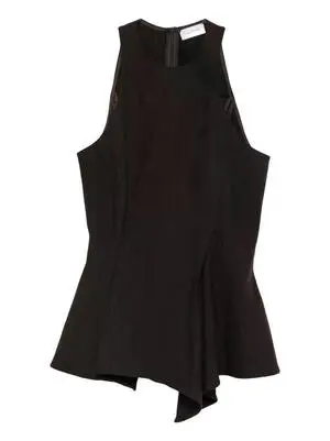 Magda Butrym Asymmetric Peplum Blouse - Brown
