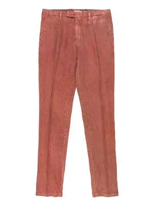 Boglioli Linen Straight-leg Trousers - Red