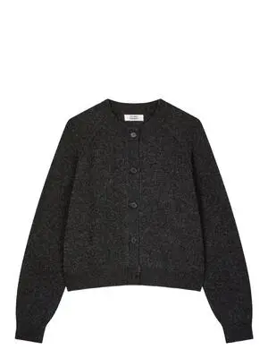 STUDIO TOMBOY Raglan-sleeve Button-up Cardigan - Grey