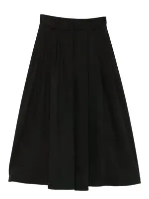Imperial Pleated Wide-leg Trousers - Black