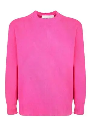 AMARANTO Crew-neck Ribbed-trim Sweater