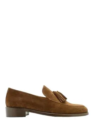 LOTTUSSE Pina Oxford Tassel-detail Loafers - Brown