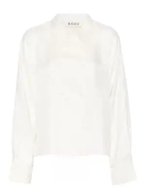 RÓHE Double-breasted Silk Shirt - White