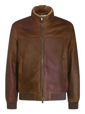CANALI Shearling-lined Leather Jacket
