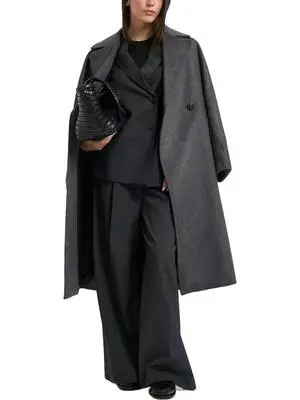 Max Mara Resina Double-breasted Coat - Grey