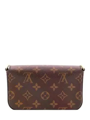 LOUIS VUITTON Felicie Strap & Go Handbag Monogram Canvas Crossbody Bag - Brown