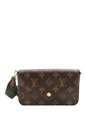 LOUIS VUITTON Felicie Strap & Go Handbag Monogram Canvas Crossbody Bag