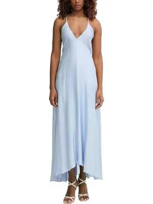 HAVEONE Criss-cross Back-tie Dress - Blue