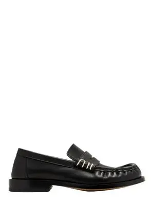 JW Anderson Contrast-stitch Penny Loafers - Black