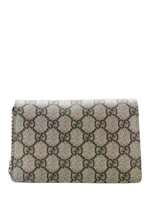 Gucci Dionysus Bag Gg Coated Canvas Super Mini Crossbody Bag - Brown