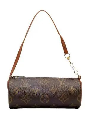 LOUIS VUITTON 2000-2026 Monogram Papillon Pochette Handbag - Brown