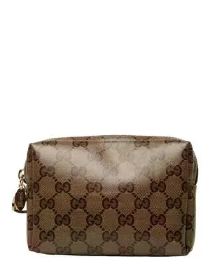 Gucci 2000-2015 Gg Crystal Cosmetic Pouch - Neutrals