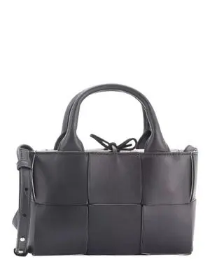 Bottega Veneta Arco Maxi Intrecciato Leather Candy Tote Bag - Black