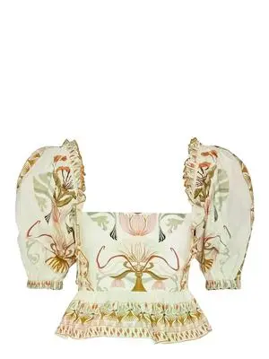 LUG VON SIGA Daphne Ruffled Peplum Top