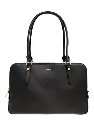 Furla Grained-leather Tote Bag - Black