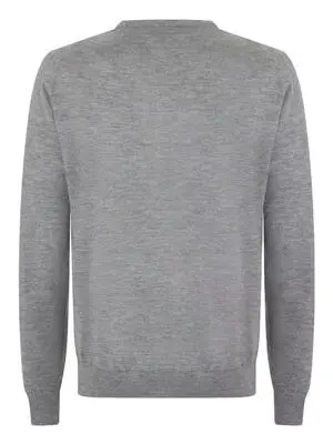 Fedeli V-neck Knitted T-shirt - Grey