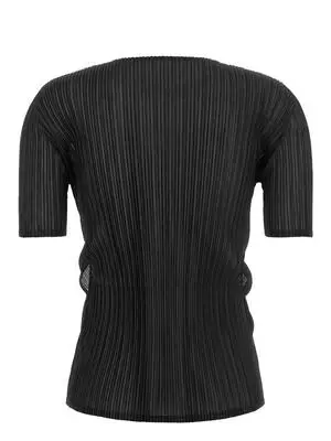 ISSEY MIYAKE Sheer Slit Pleats Short-sleeve T-shirt
