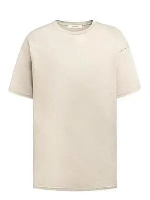 12 STOREEZ Silk Jersey T-shirt - Neutrals