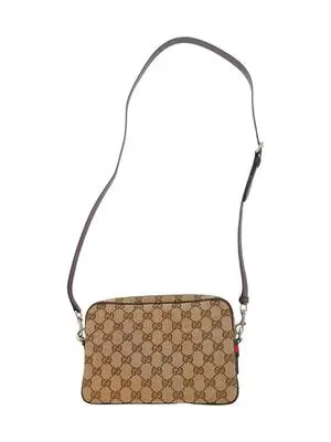 Gucci 2016-2026 Small Gg Canvas Web Crossbody Bag - Neutrals