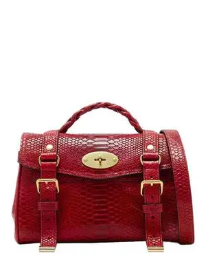 MULBERRY Mini Alexa Snake-print Leather Tote Bag